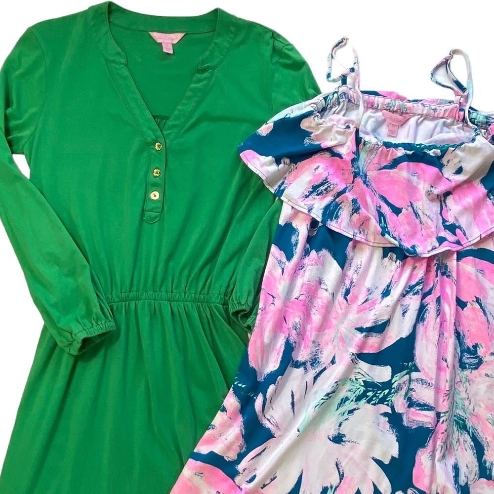 Lilly Pulitzer Bundle Of 2 Dresses: Annastasha Floral… - Gem